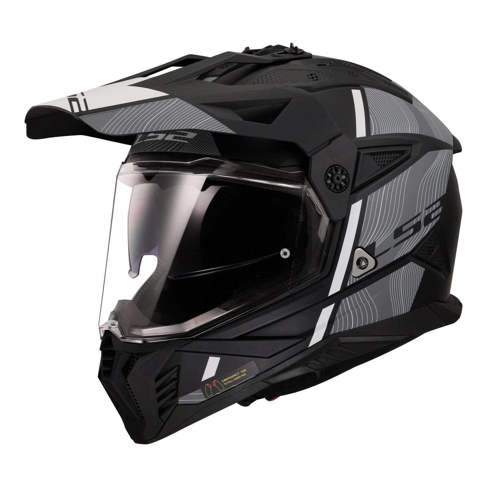 LS2 MX702 Pioneer II Hill Helmet - Matte Black / White 06 – Highside Shop