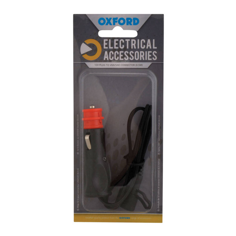 Oxford 12 Volt Plug to USA/SAE Connector (0.5m Lead) – Highside Shop
