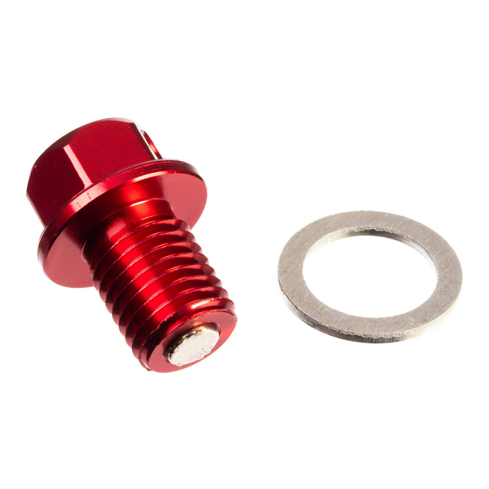 Whites Magnetic Sump Plug M12 x 15 x 1.5 - Red – Highside Shop