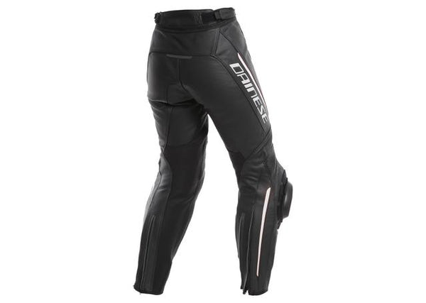DAINESE DELTA 3 PERFORATED LEATHER PANTS BLACK WHITE – Highside Shop